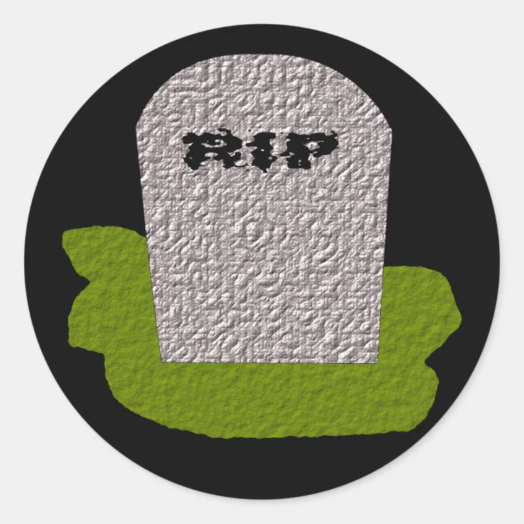 RIP Tombstone Sticker | Zazzle