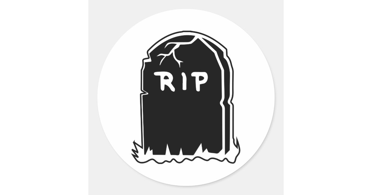 RIP Tombstone Stickers | Zazzle
