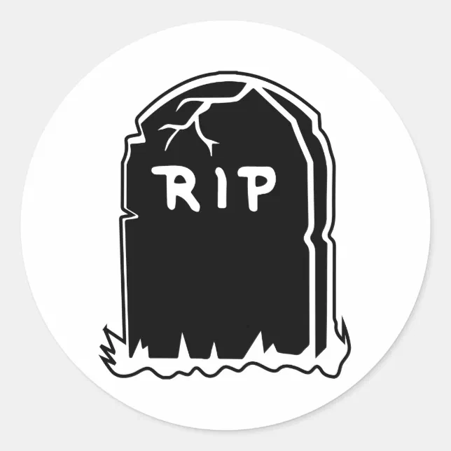 RIP Tombstone Stickers | Zazzle