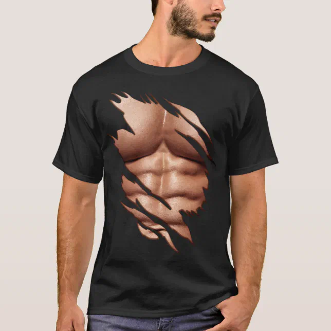 Ripped Abs Classic Funny T-Shirt | Zazzle
