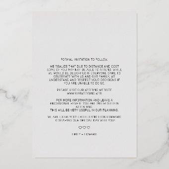 Ripped Paper Effect Wedding Custom Photo Script Foil Invitation | Zazzle