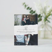 Ripped Paper Effect Wedding Custom Photo Script Invitation Postcard ...