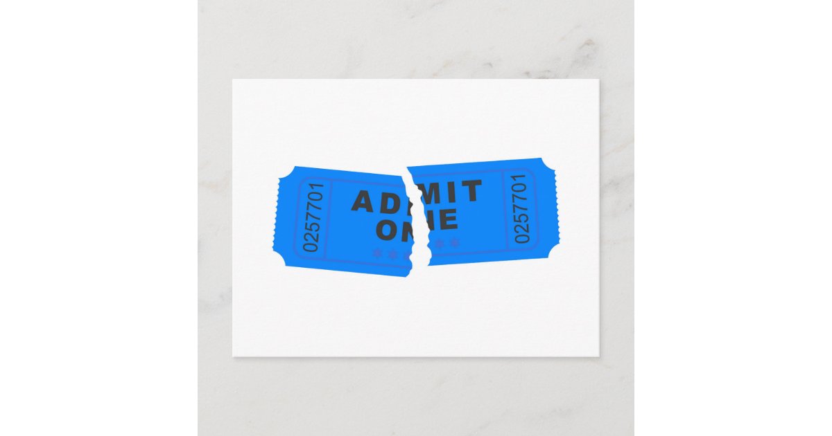 Ripped Ticket Postcard | Zazzle