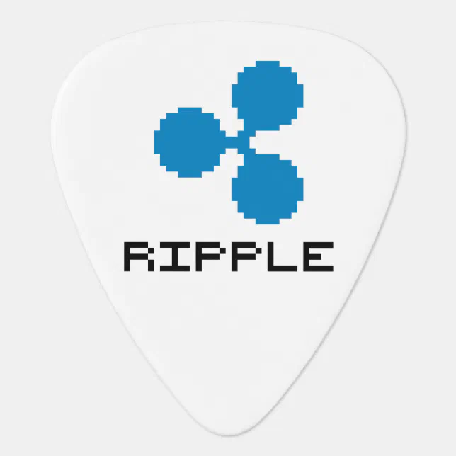 Ripple XRP 8-Bit Logo | Guitar Pick | Zazzle