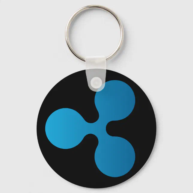 Ripple XRP Basic Keychain (Dark) | Zazzle