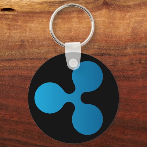 Ripple XRP Basic Keychain (Dark) | Zazzle