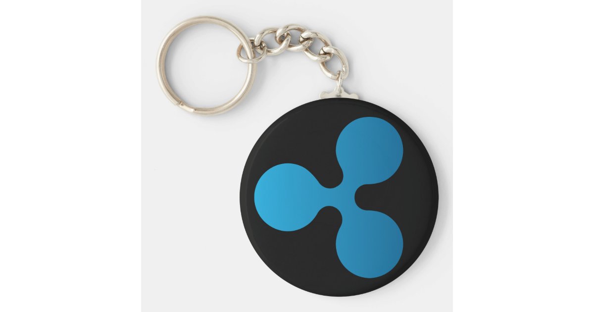 Ripple XRP Basic Keychain (Dark) | Zazzle.com