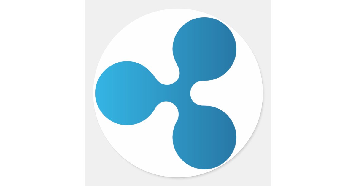 Ripple XRP Cryptocurrency Round Sticker | Zazzle