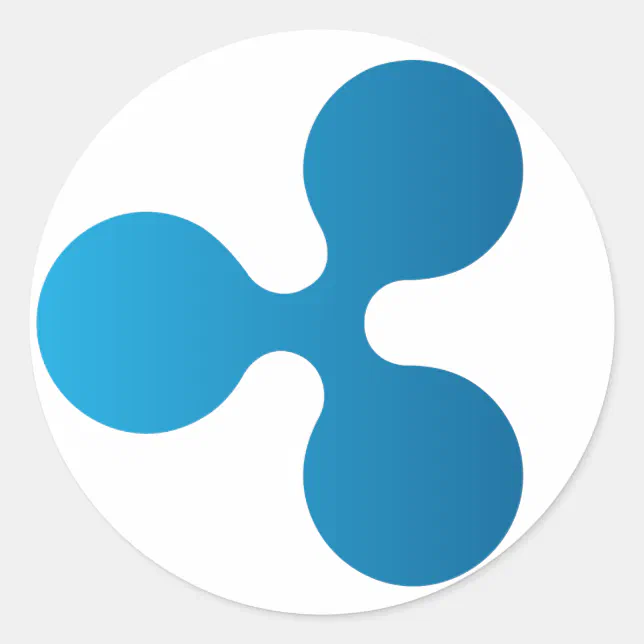 Ripple XRP Cryptocurrency Round Sticker | Zazzle