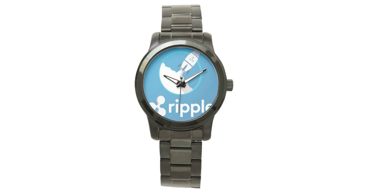 Ripple XRP Moon Stainless Steel Men's Watch | Zazzle