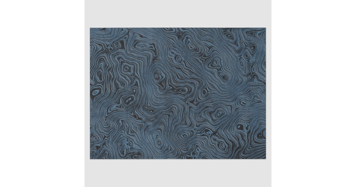 Rippled Faux Silk Moire in Rich Teal Blue Tissue Paper | Zazzle