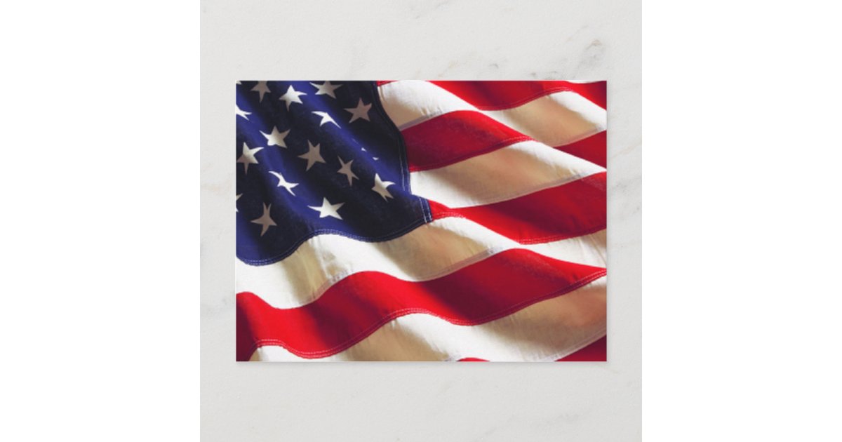 Rippling American Flag Postcard | Zazzle