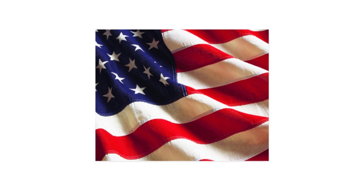 Rippling American Flag Postcard | Zazzle.com