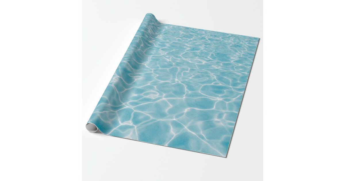 Rippling crystal blue water wrapping paper | Zazzle