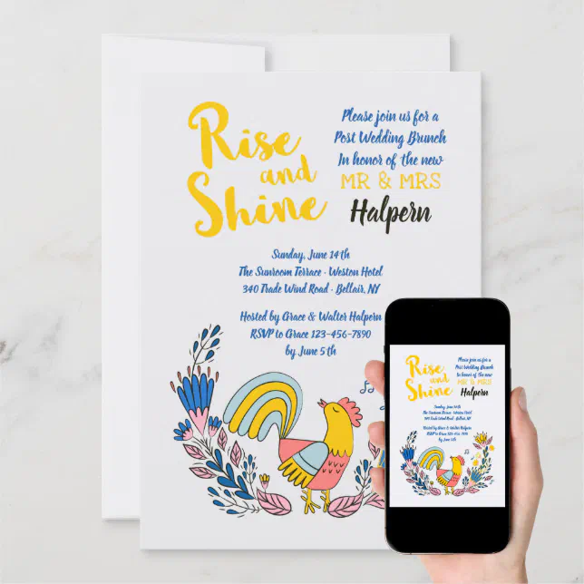 Rise and Shine Invitation | Zazzle
