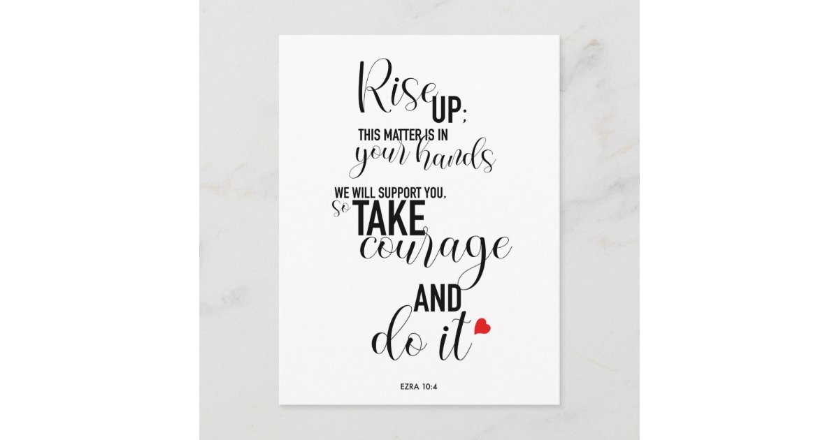 ‘Rise Up’ Quote Postcard Long Version | Zazzle