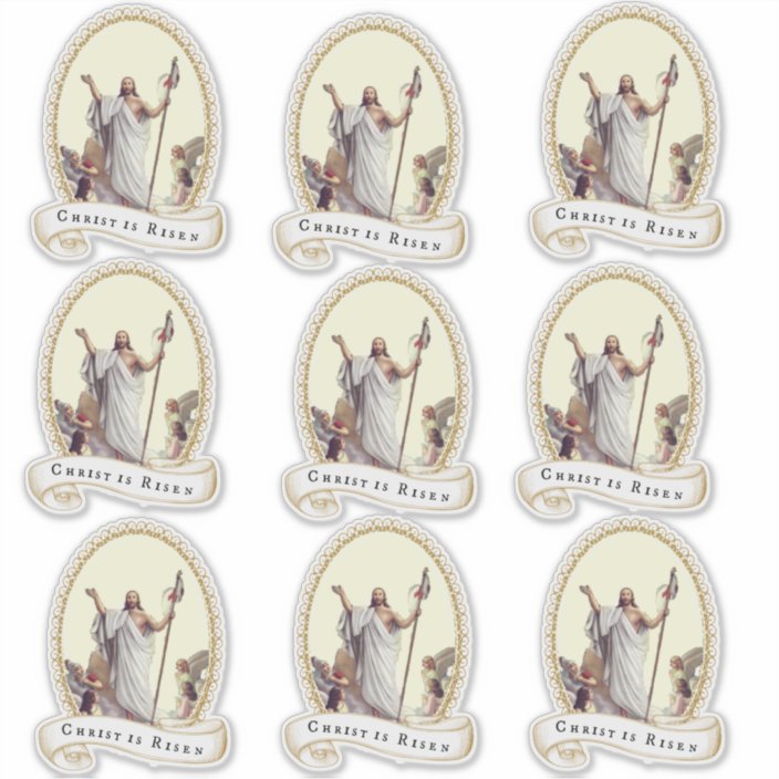 Risen Christ Easter Resurrection Religious Jesus Sticker | Zazzle.com