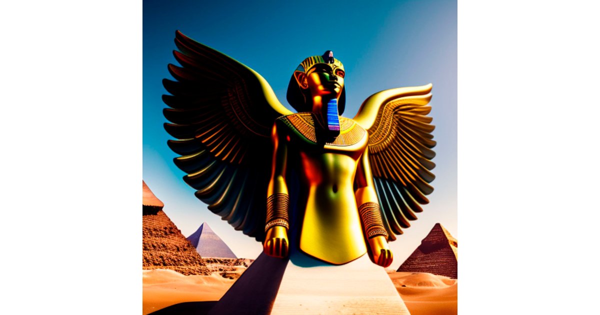"Rising Above" Egyptian Digital Art On Triptych | Zazzle