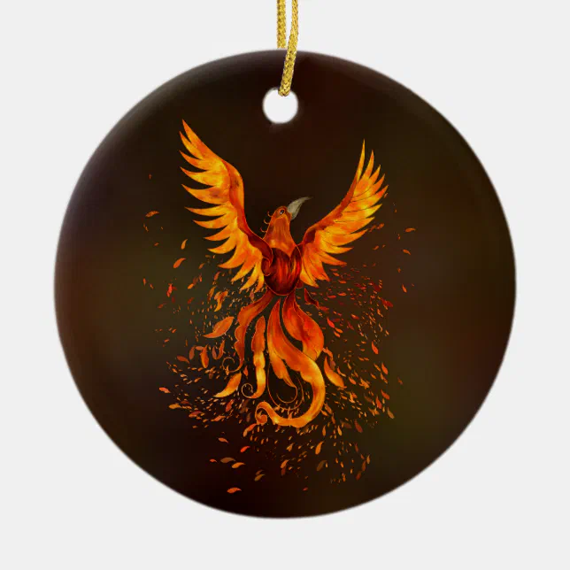 Rising Phoenix Bird Ceramic Ornament | Zazzle