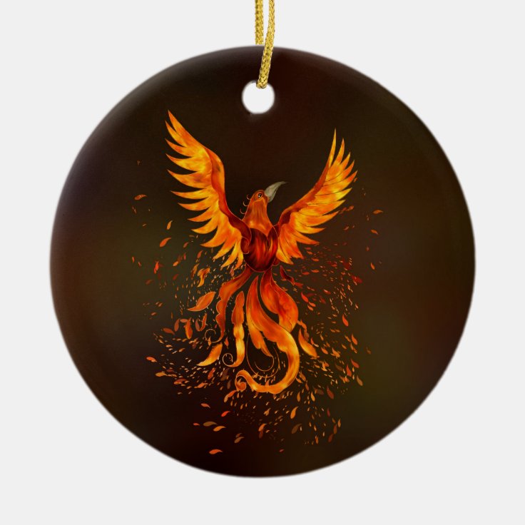 Rising Phoenix Bird Ceramic Ornament | Zazzle