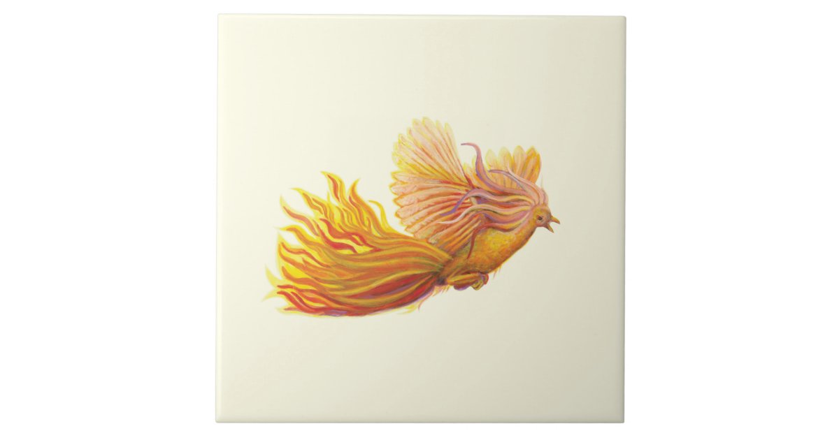 Rising Phoenix Bird Ceramic Tile | Zazzle