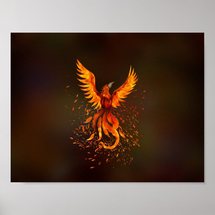 Rising Phoenix Bird Poster | Zazzle.com