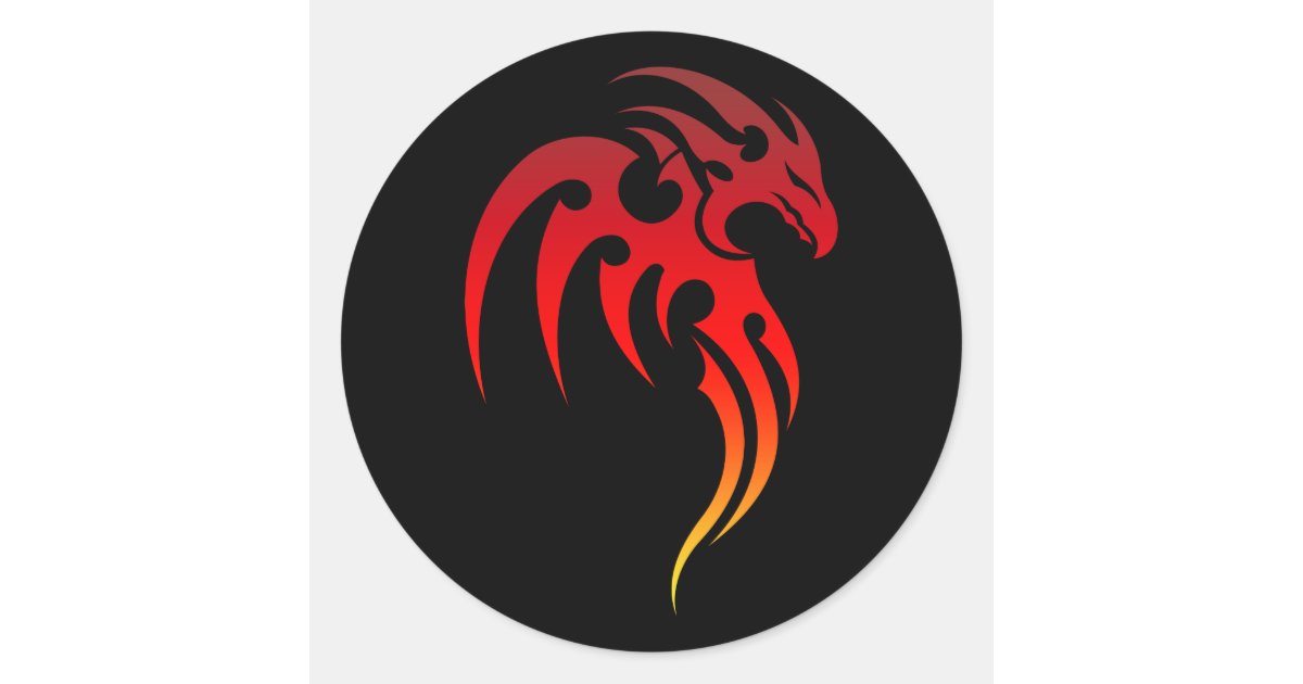 Rising Phoenix Tribal Symbol Classic Round Sticker | Zazzle.com