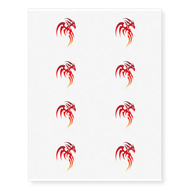 Rising Phoenix Tribal Symbol Temporary Tattoos | Zazzle