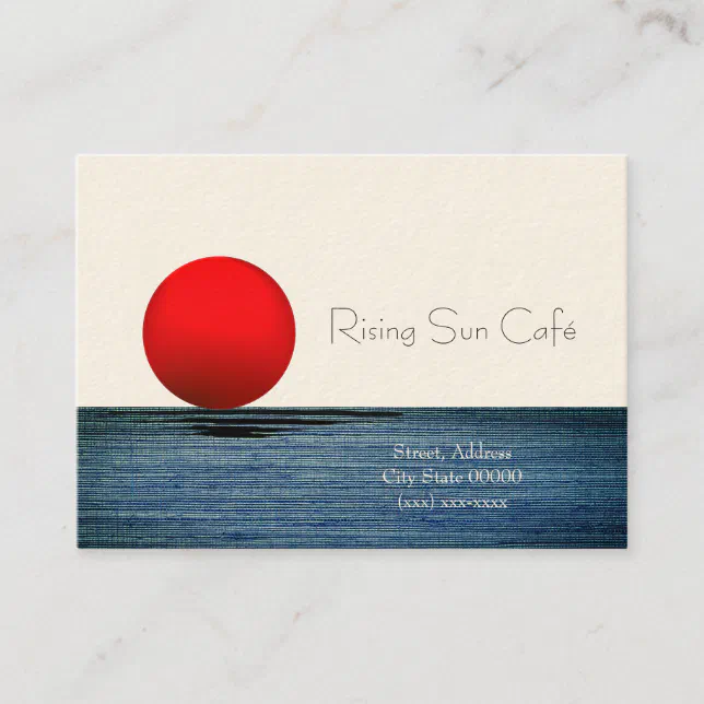 Rising sun business card | Zazzle