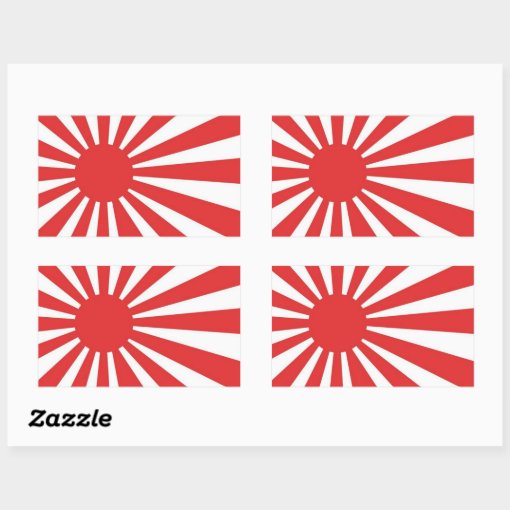 Rising Sun Japanese Flag Stickers | Zazzle