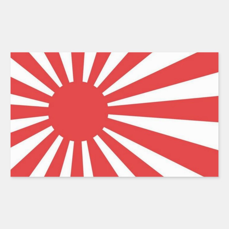 Rising Sun Japanese Flag Stickers | Zazzle