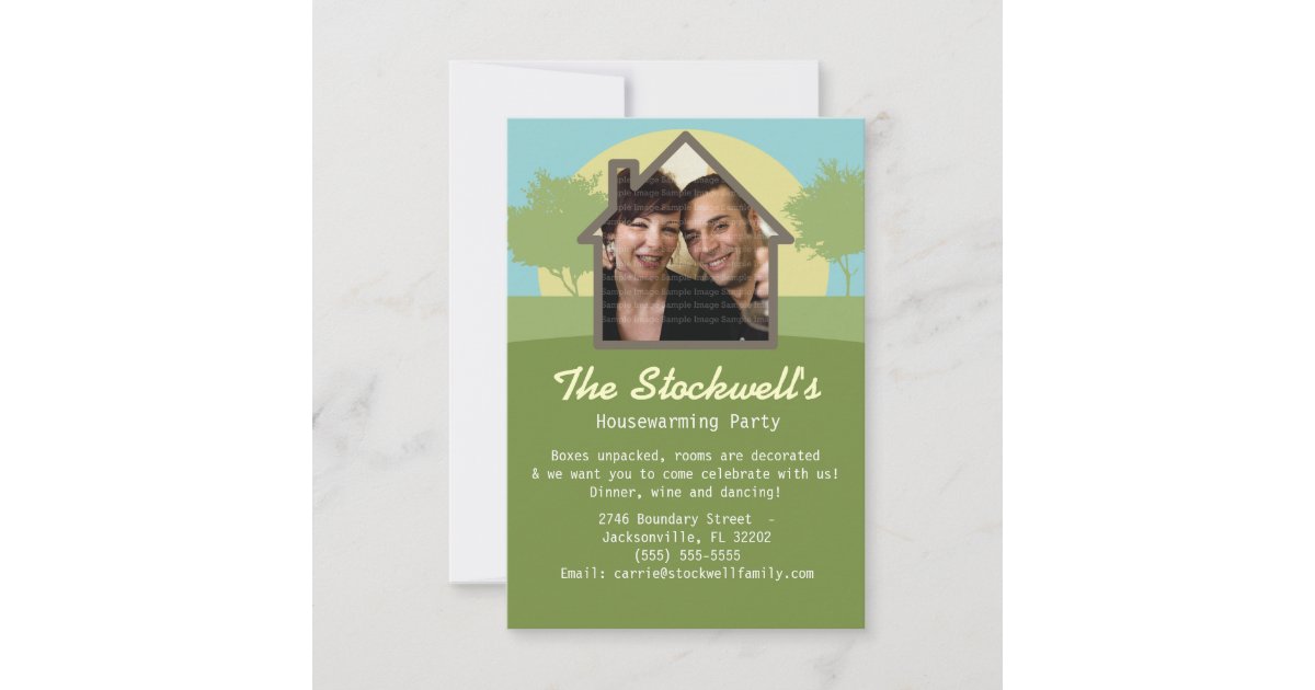 Rising Sun Photo Template Housewarming Party | Zazzle