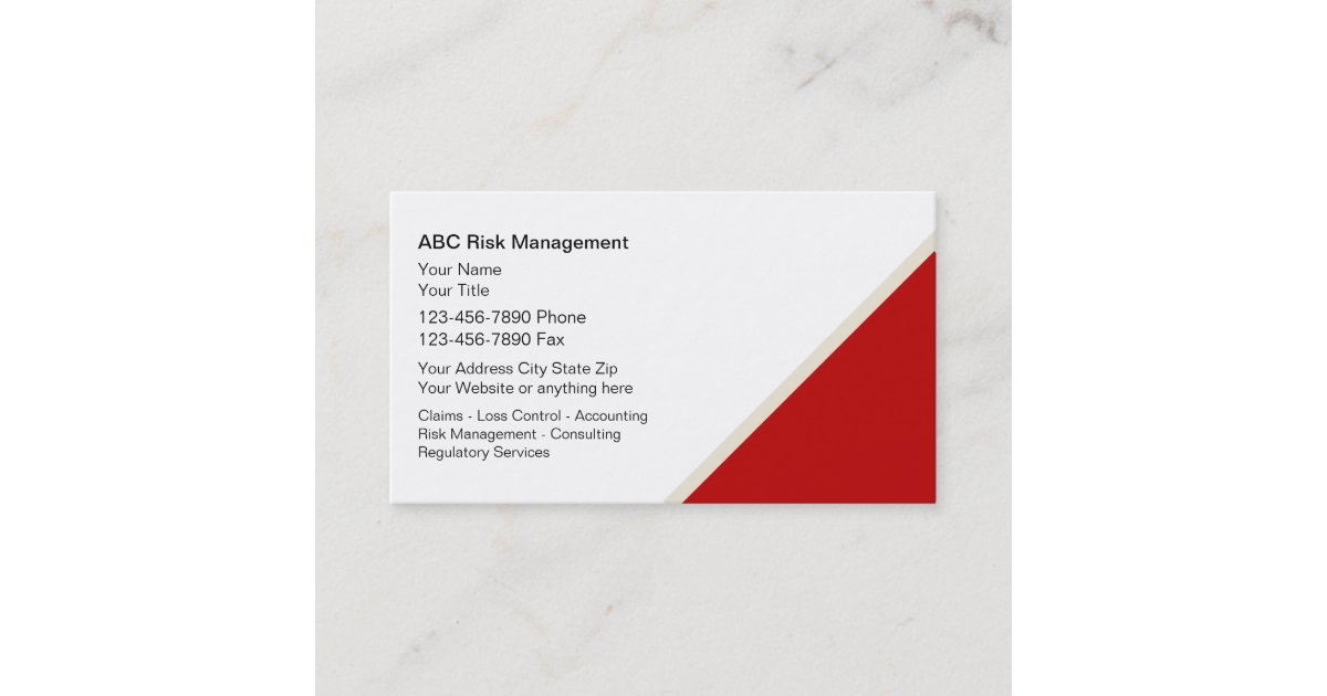 Risk Management Business Cards | Zazzle