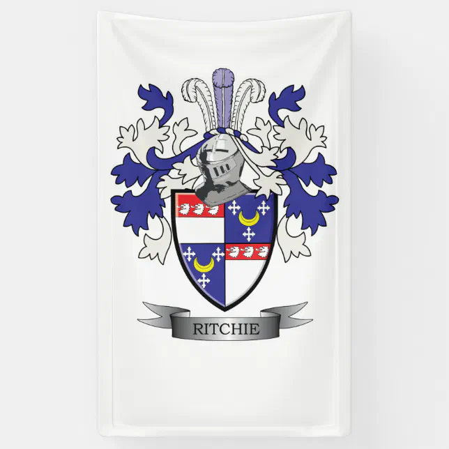 Ritchie Family Crest Coat of Arms Banner | Zazzle