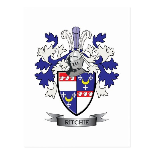 Ritchie Family Crest Coat of Arms Postcard | Zazzle.com