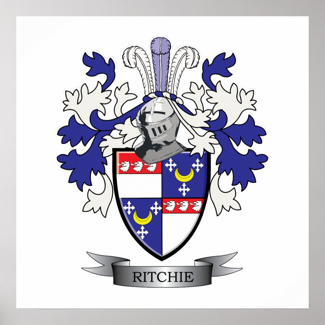 Ritchie Family Crest Coat of Arms Poster | Zazzle