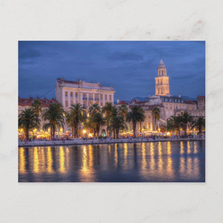 Riva waterfront, Split, Croatia Postcard | Zazzle