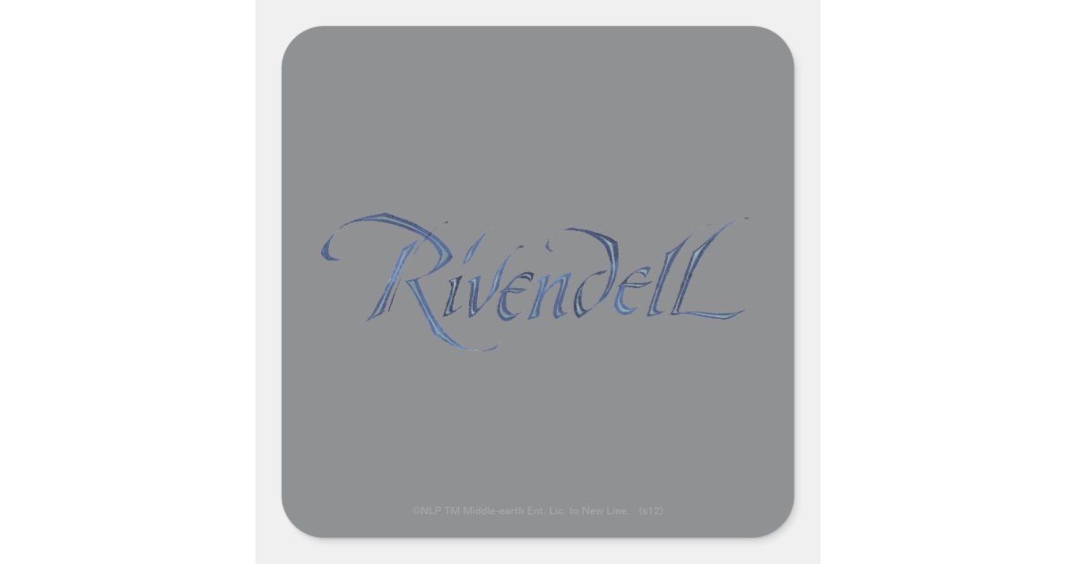 Rivendell Name Textured Square Sticker | Zazzle