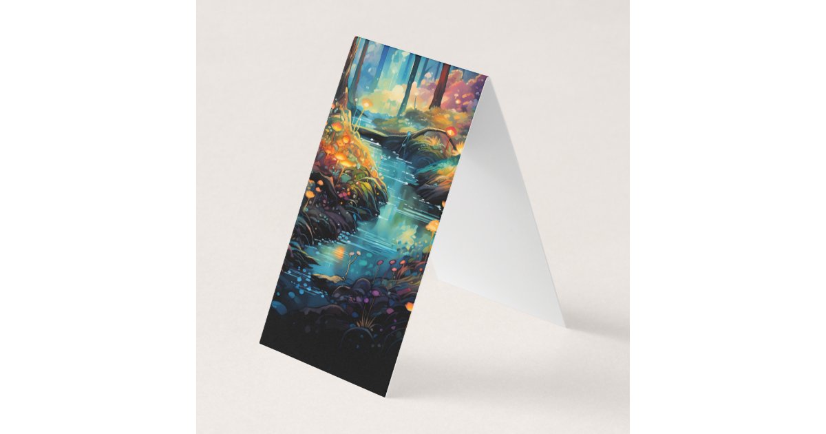 River Forest Folding Bookmarks Bookmarker Business Card | Zazzle