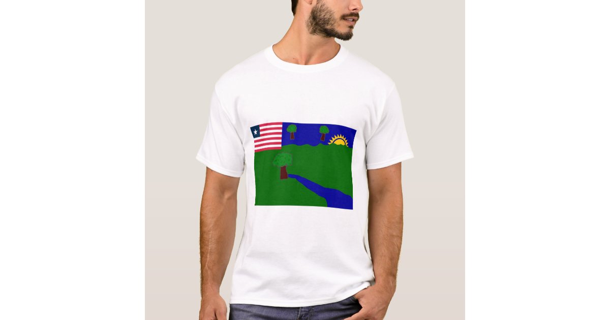 River Gee County Flag T-Shirt | Zazzle