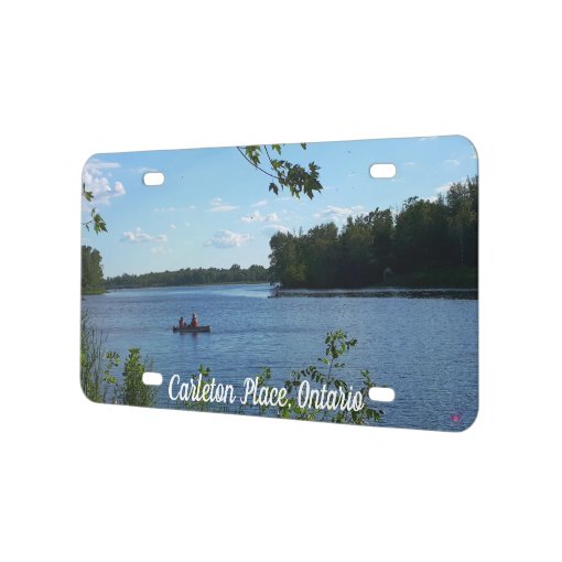 river - lake - summer - vacation - travel license plate | Zazzle