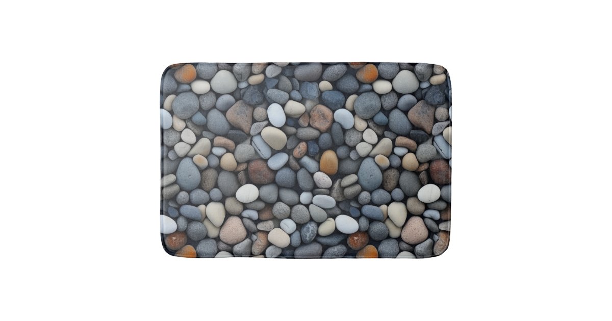 River Rocks Bath Mat | Zazzle