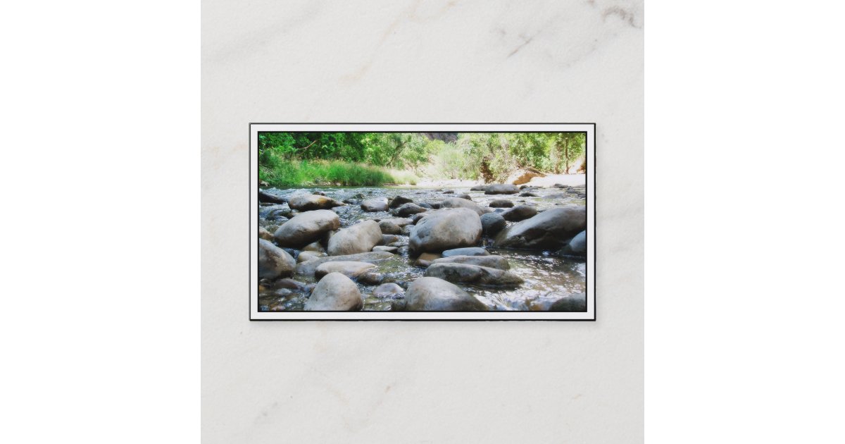 River Rocks @ The Virgin River Business Card | Zazzle