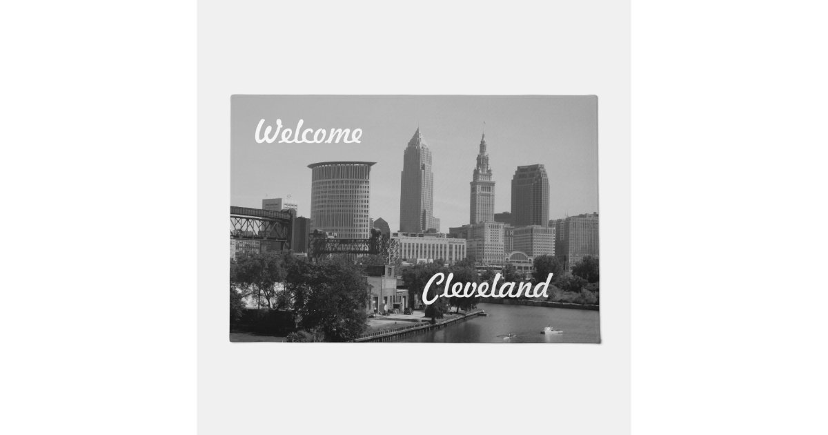 River Skyline Cleveland Doormat | Zazzle