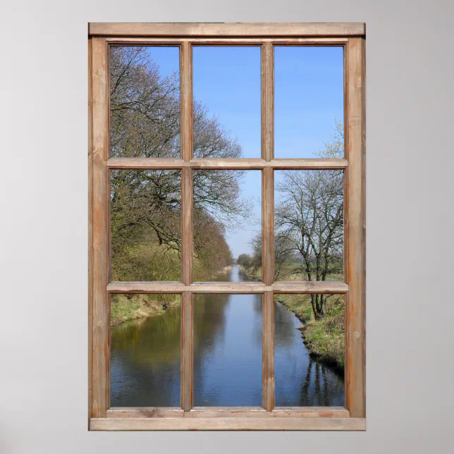 River View from a Window Poster | Zazzle