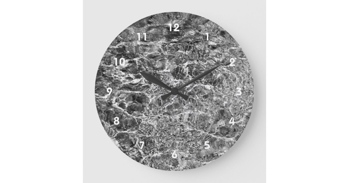 River Water Ripples Large Clock | Zazzle