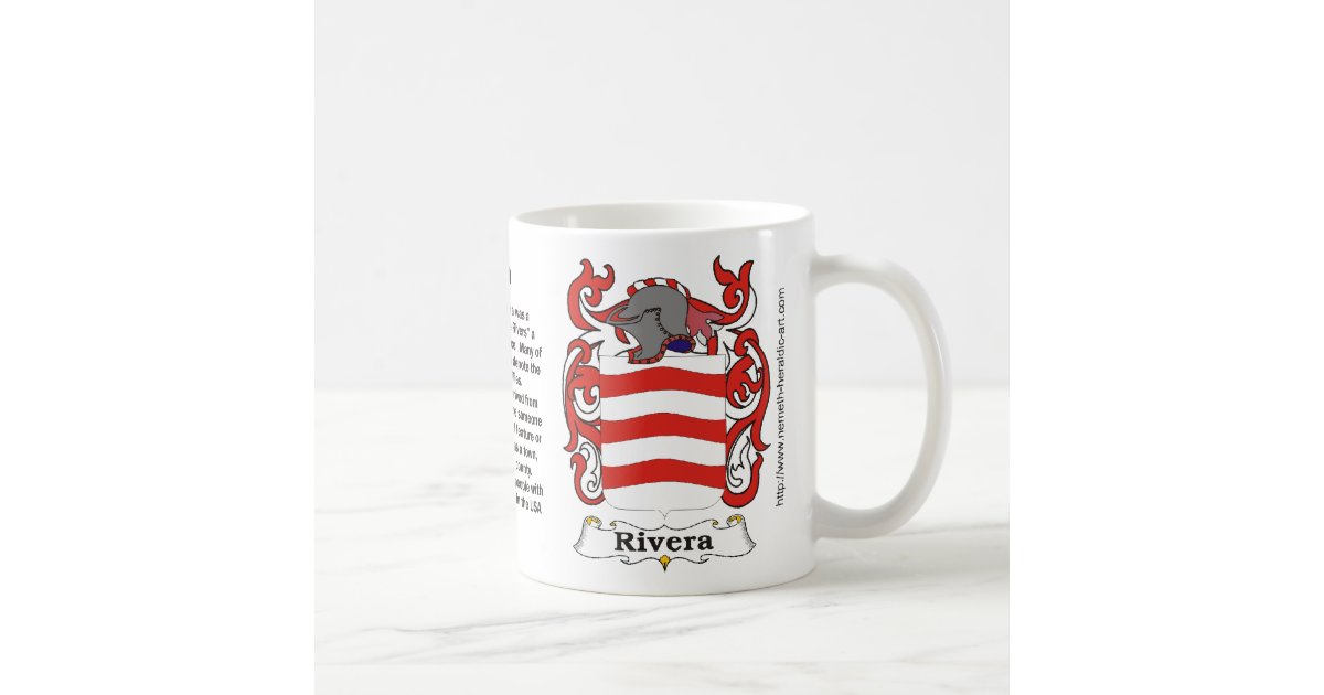 Rivera Family Crest mug | Zazzle