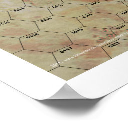 "Riverbend" Hex Map Print | Zazzle