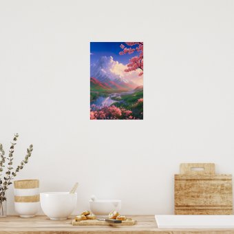 River's Path through a Lively Valley Poster | Zazzle
