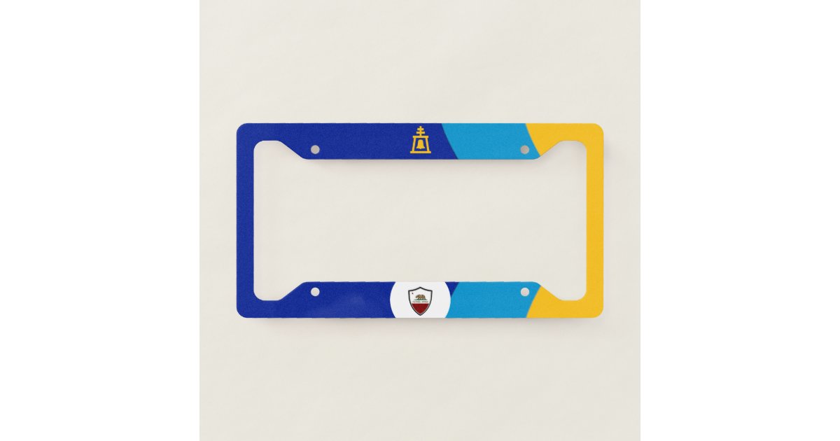 Riverside (California) city flag License Plate Frame | Zazzle
